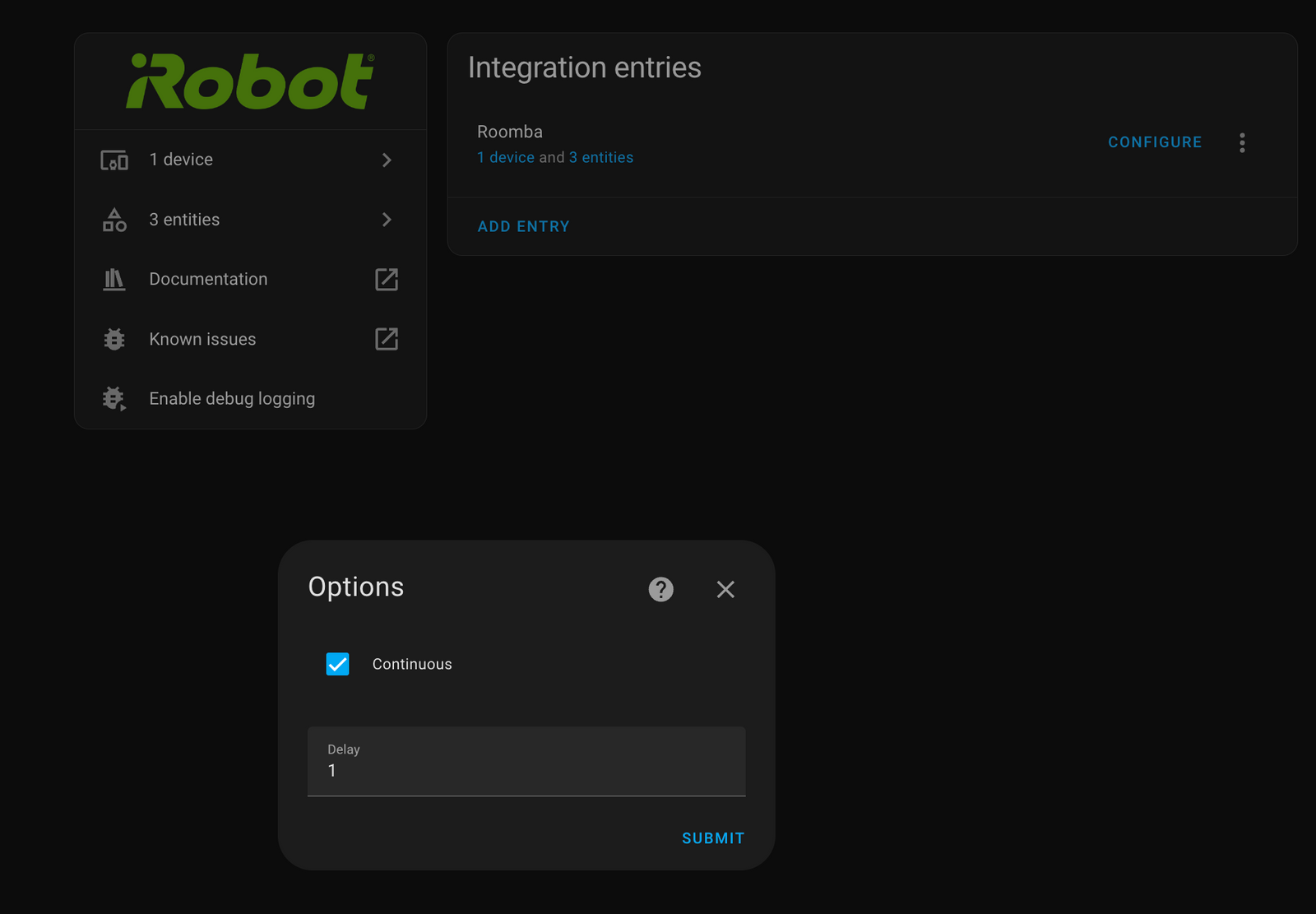 Integrating Roomba with Home Assistant