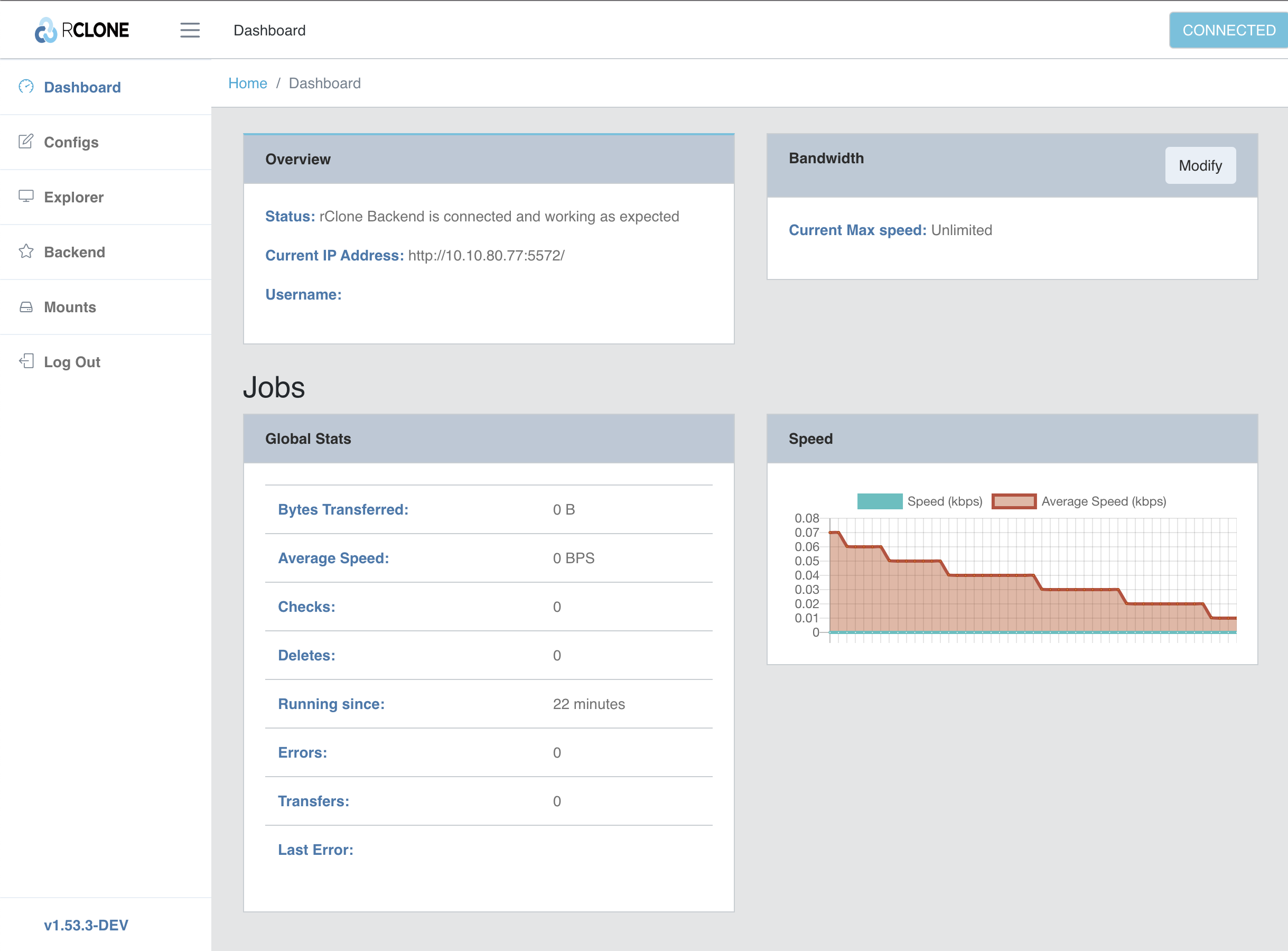 Setting up Rclone's Web GUI