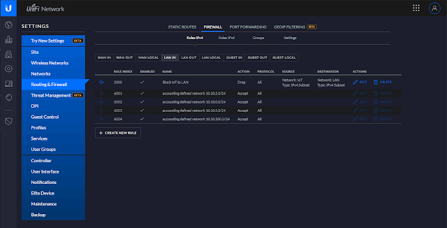 Creating IoT VLANs in Unifi Devices
